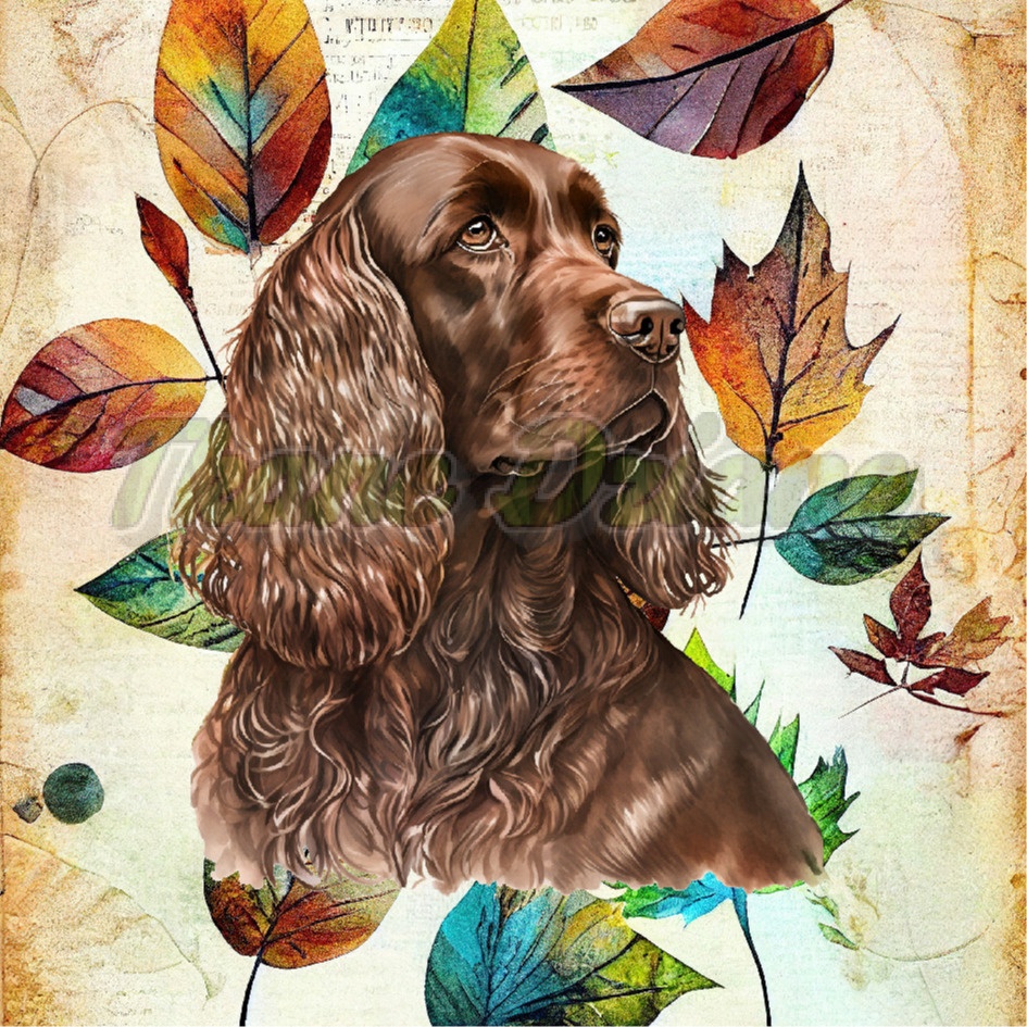 TkaneDziane.pl > PANEL DRUKOWANY COCKER SPANIEL CZEKOLADOWY PORTRET NA ...